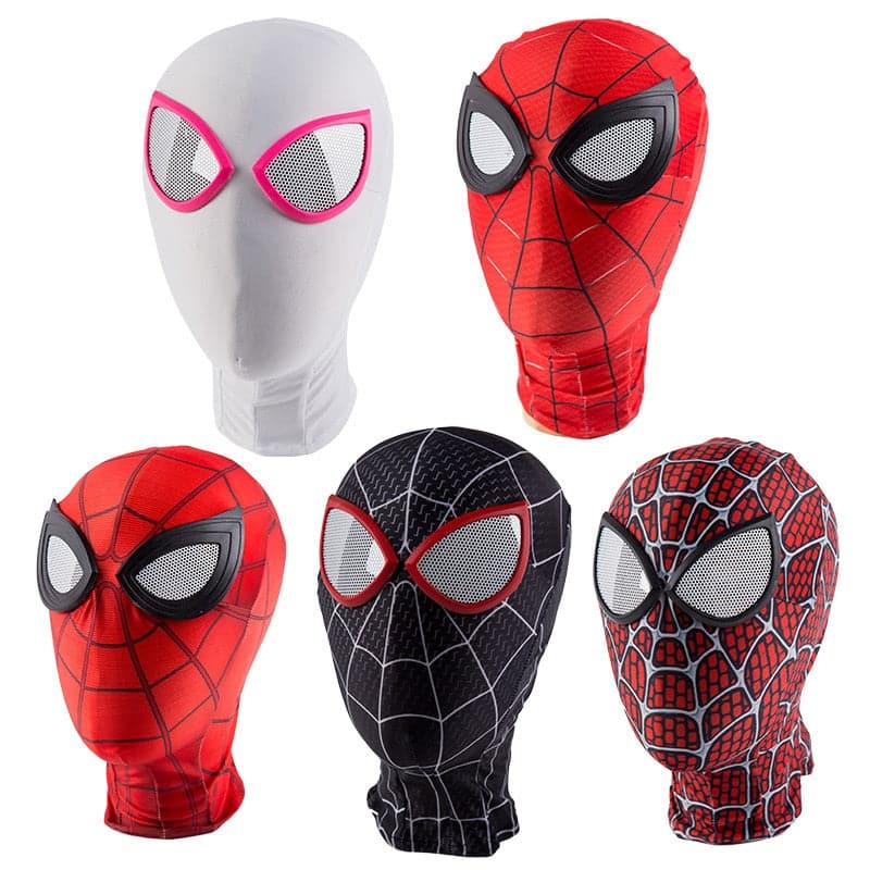 Adult Spiderman Mask Peter Parker Miles Morales Raimi Superhero Cospla ...